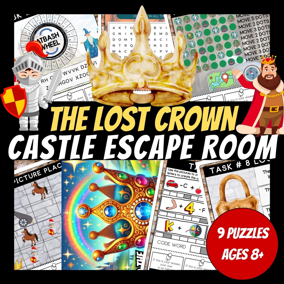 Printable Medieval Castle Escape Room for Kids, Birthday Party Games ...