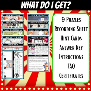 Printable Escape Room for Kids, Birthday Party Games, Kids Puzzles ...