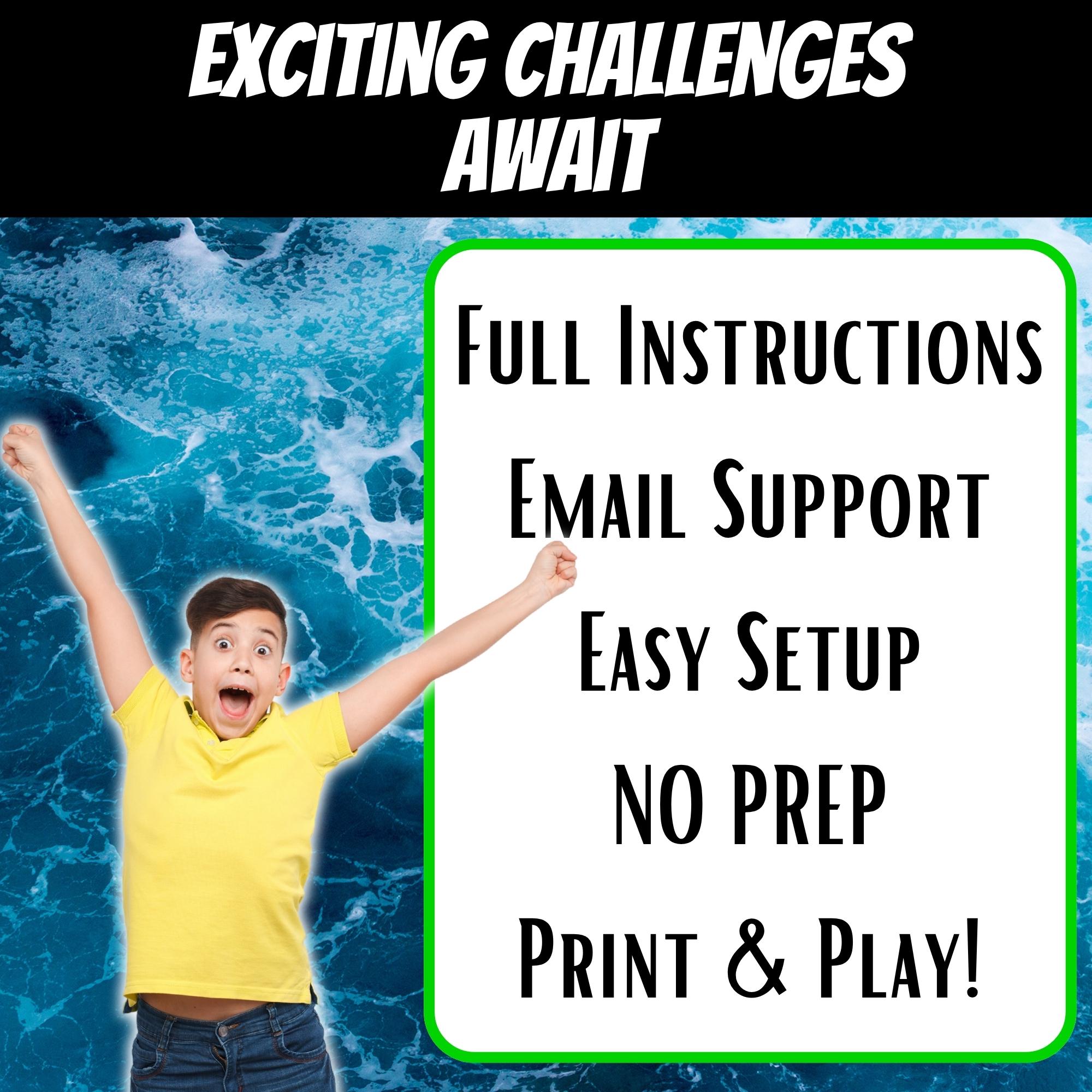 Beach Themed Escape Room for Kids, Birthday Party Games, Escape Room ...