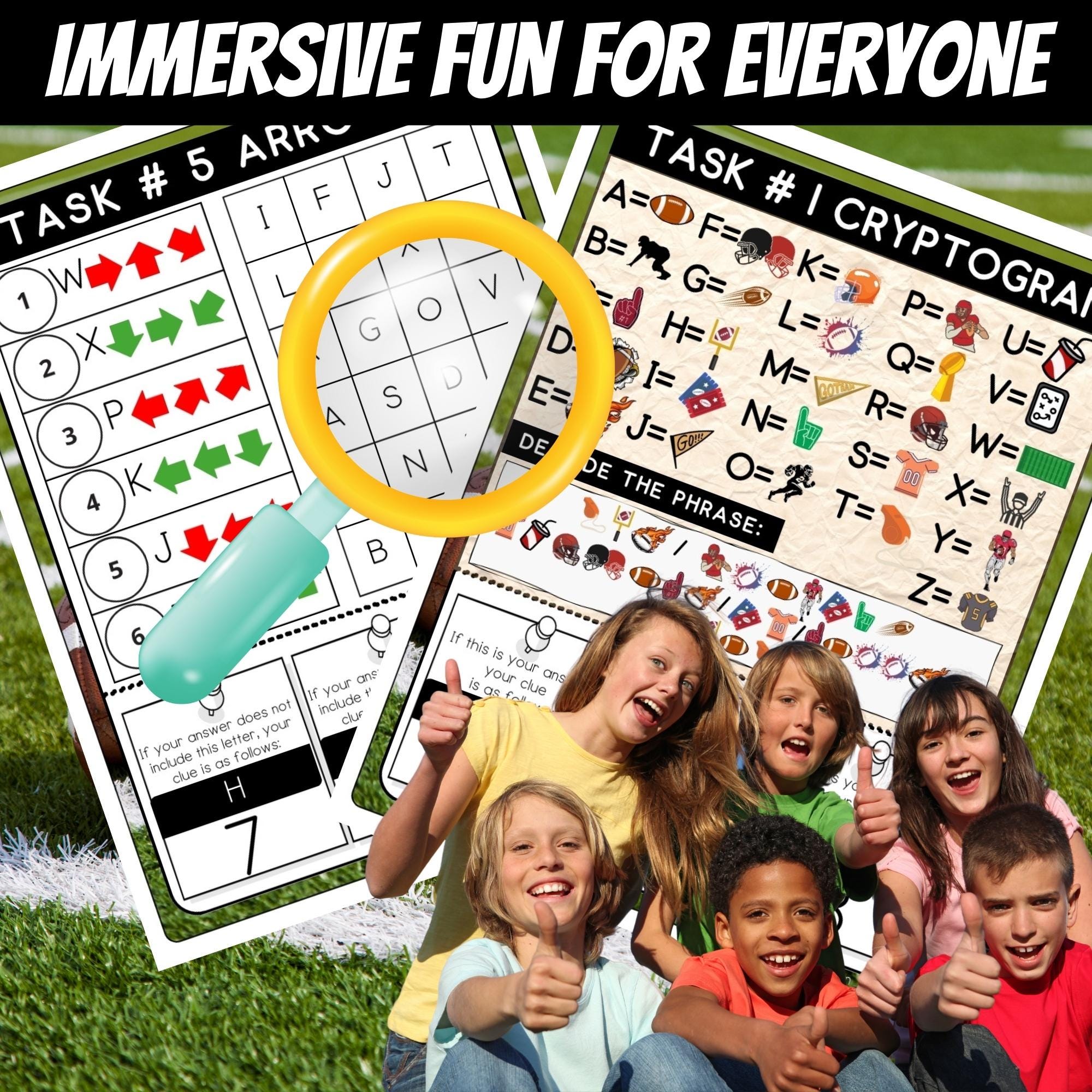 Football Escape Room Kit, Printable Escape Room for Kids, Birthday ...