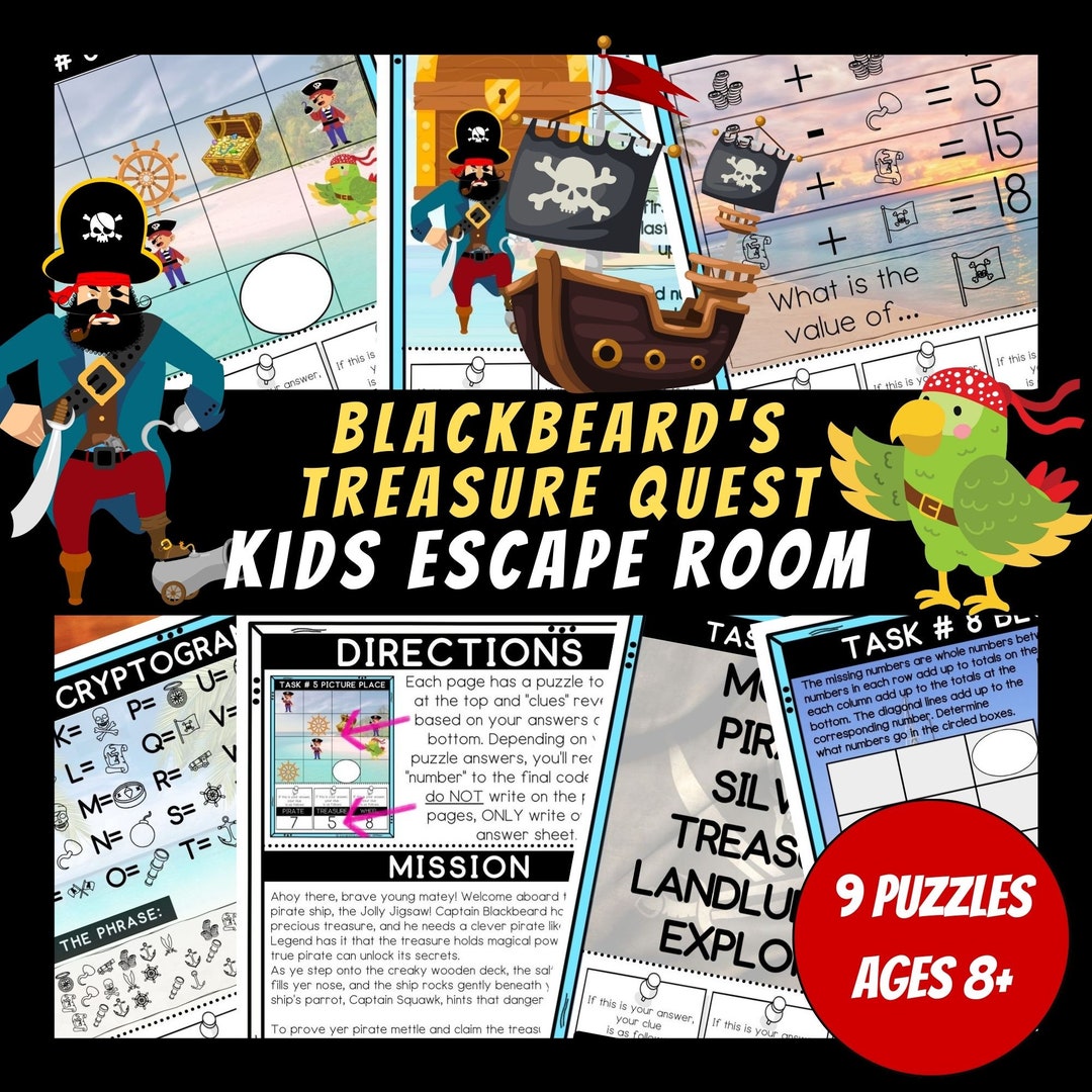 Printable Escape Room for Kids, Birthday Party Games, Kids Puzzles ...