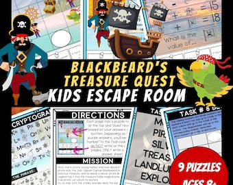 Printable Escape Room for Kids, Birthday Party Games, Kids Puzzles ...