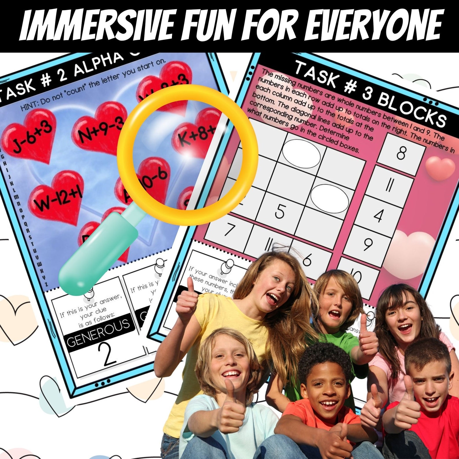 Printable Valentine's Day Escape Room, Birthday Party Games, Kids ...