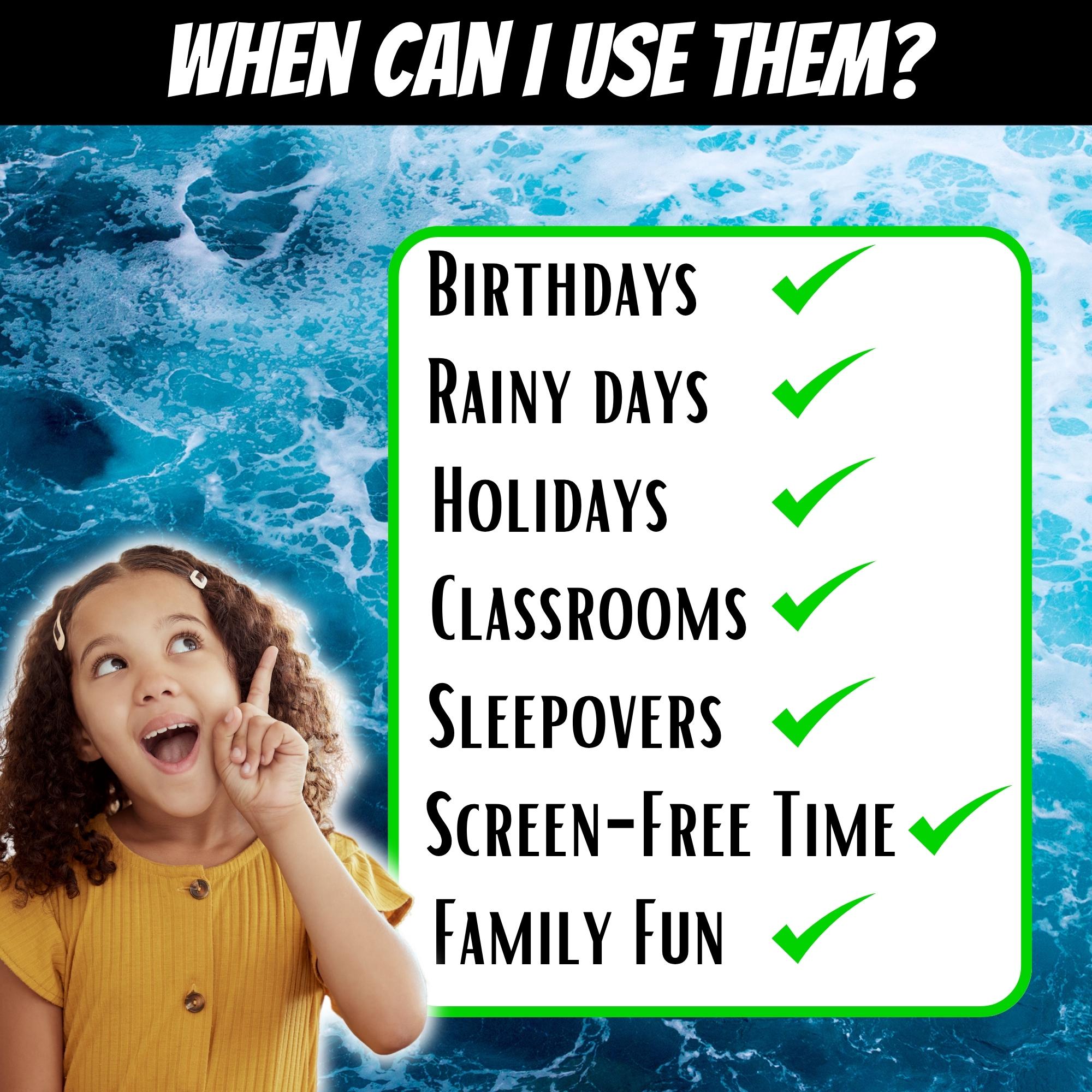 Beach Themed Escape Room for Kids, Birthday Party Games, Escape Room ...