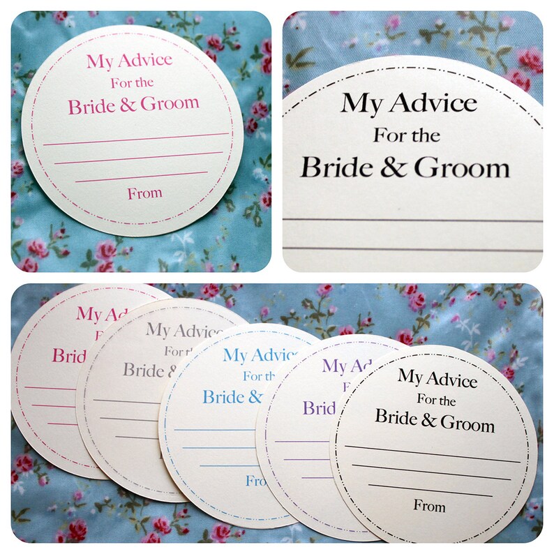 50 Wedding Advice Bride & Groom Discs Cards Fun Keepsakes - Etsy 50 Wedding Advice Bride & Groom Discs Cards Fun Keepsakes - Etsy