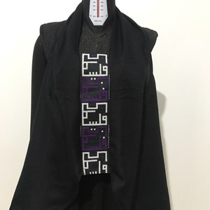 Arabic Calligraphy palestine Embroidered Crop Asymetrical Vest - Etsy