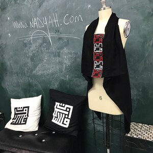 Arabic Calligraphy palestine Embroidered Crop Asymetrical Vest - Etsy