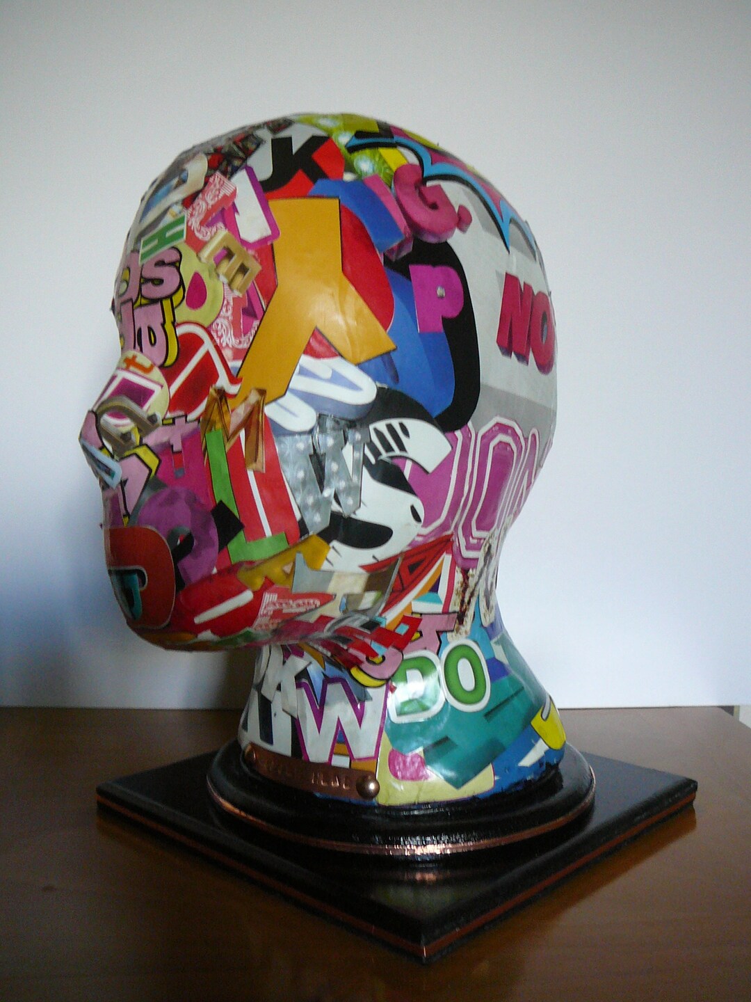 Colourful Mannequin Head on Plinth Decorated With Cut Out - Etsy
