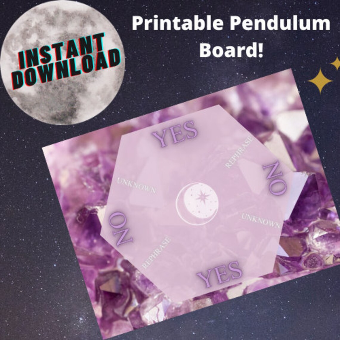 Digital Download Printable Pendulum Board-metaphysical Digital Chart ...