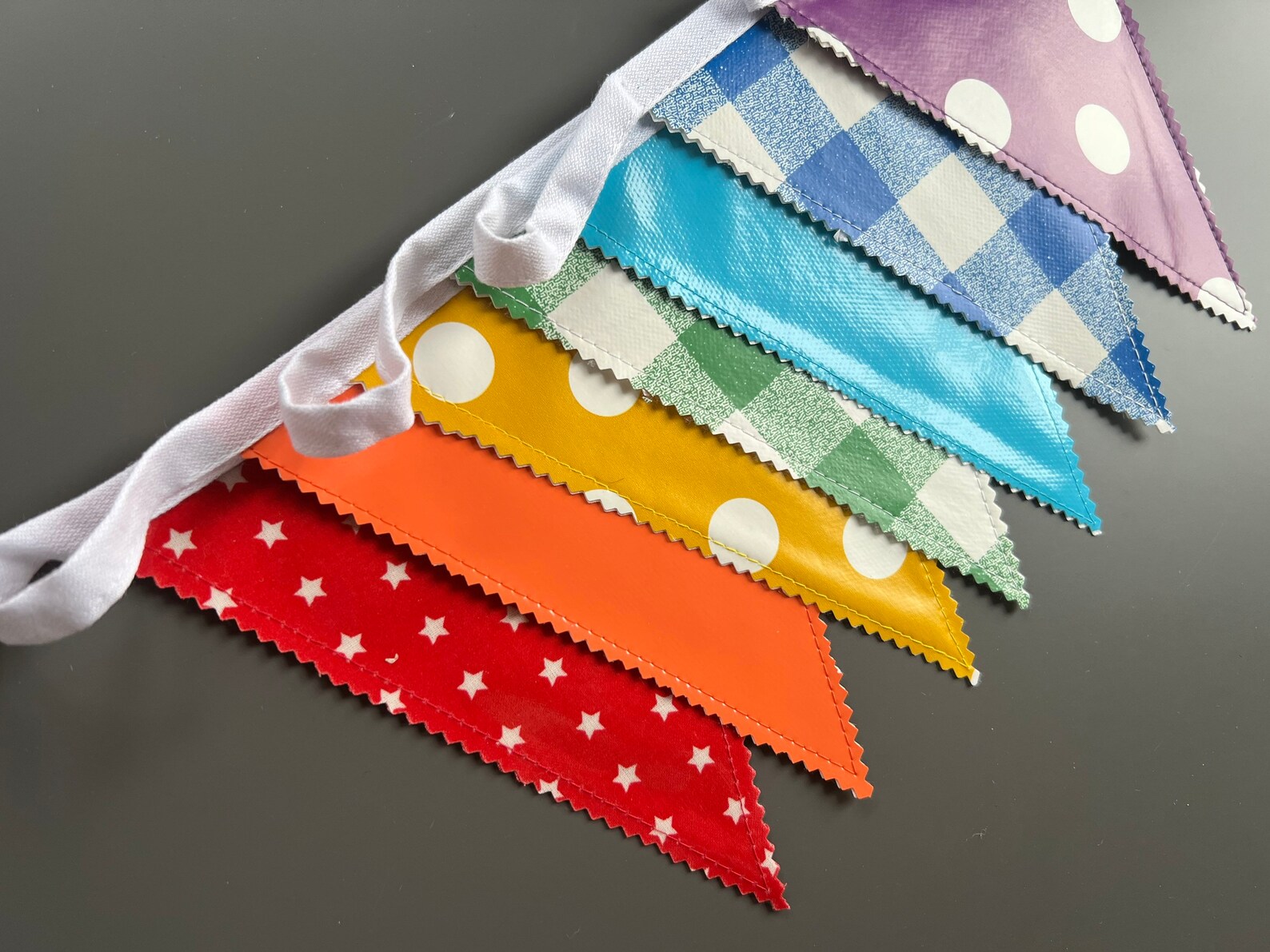Handmade Outdoor Waterproof Bunting Rainbow Bright Mix - Etsy UK