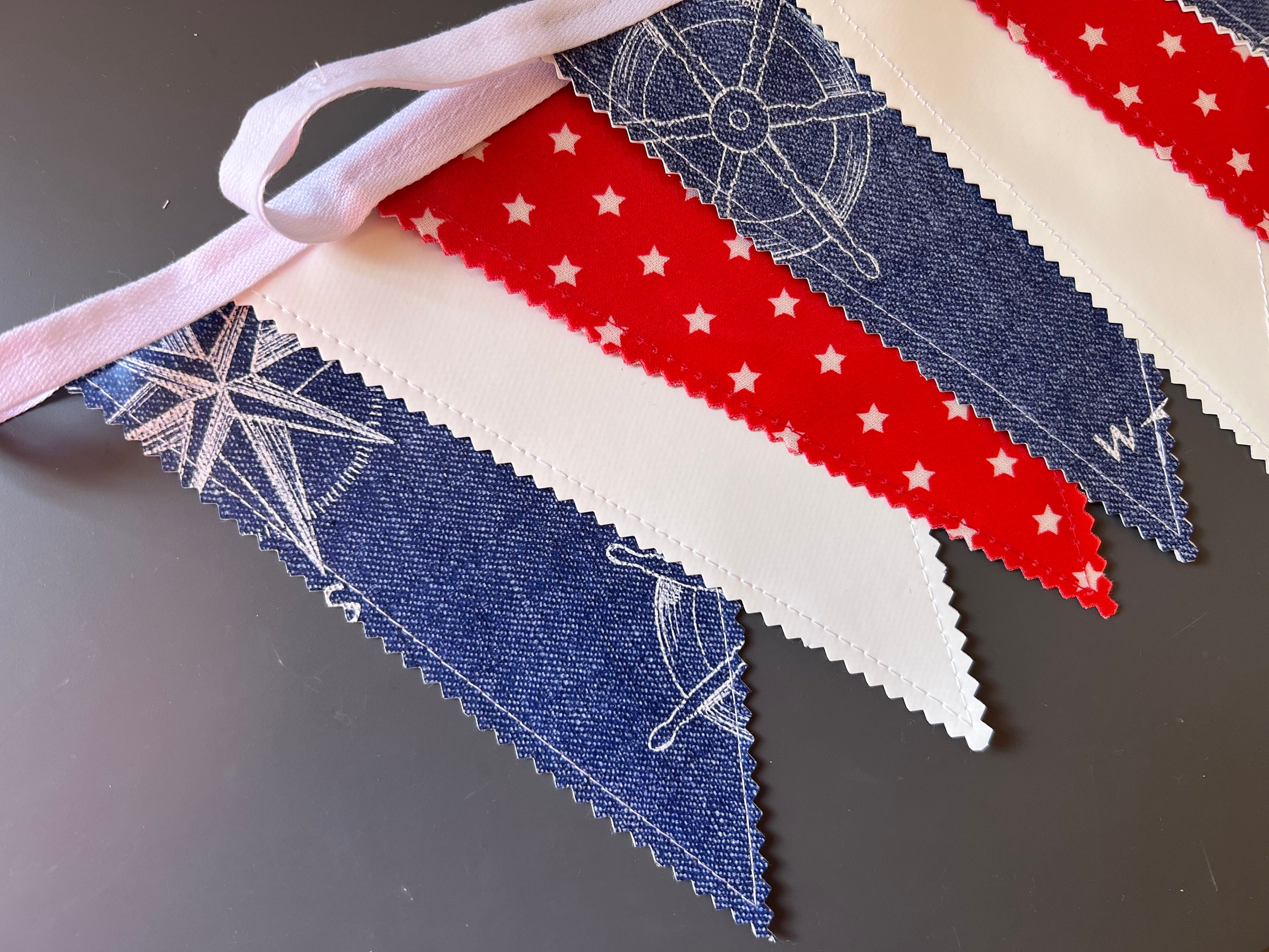 Handmade Outdoor Waterproof Bunting Seaside Beach Red Stars - Etsy UK