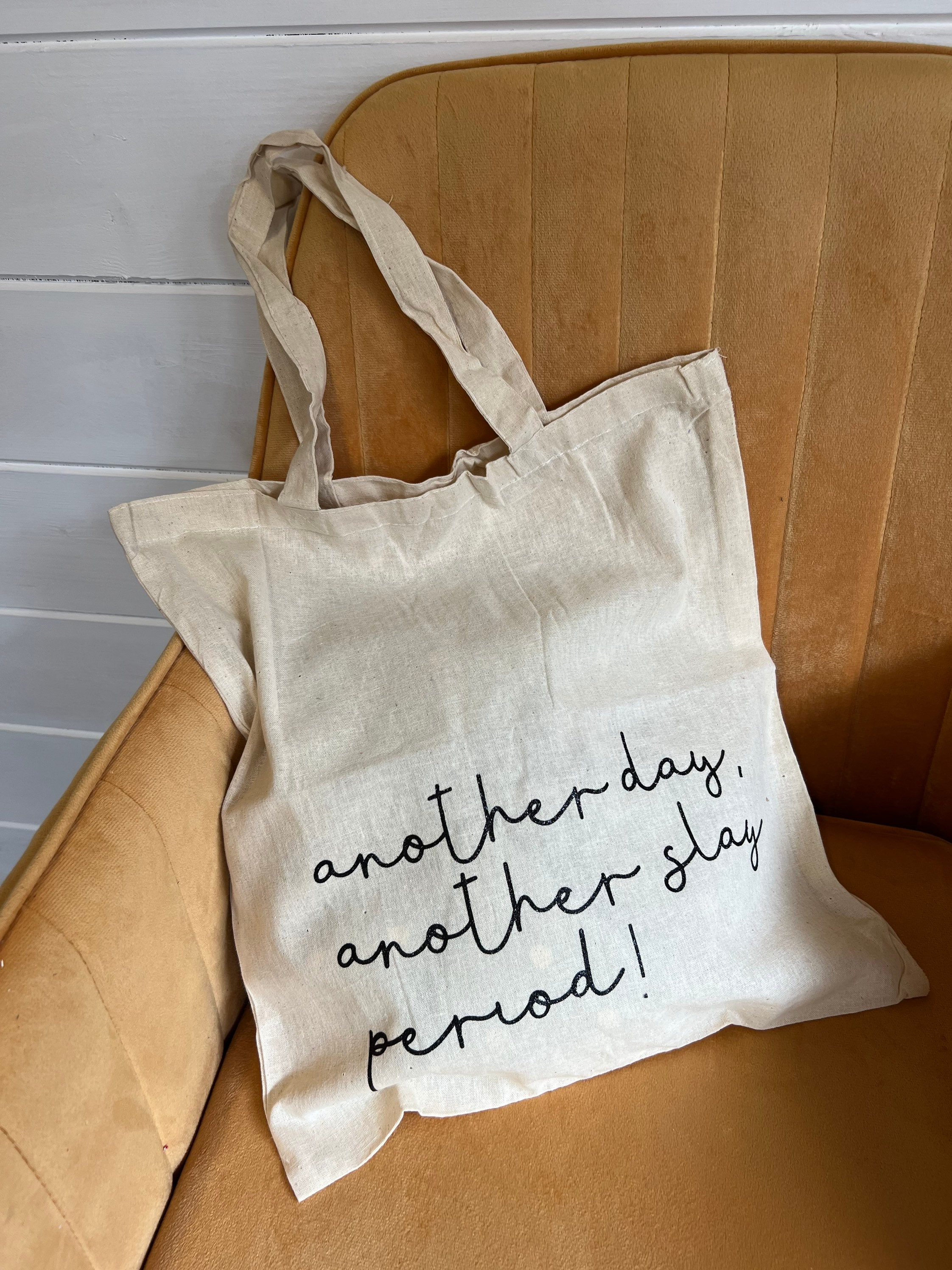 Text Tote Bag - Etsy