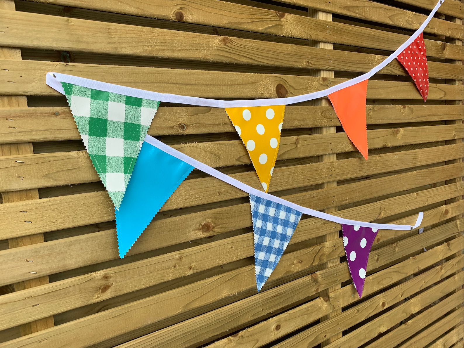 Handmade Outdoor Waterproof Bunting Rainbow Bright Mix - Etsy UK