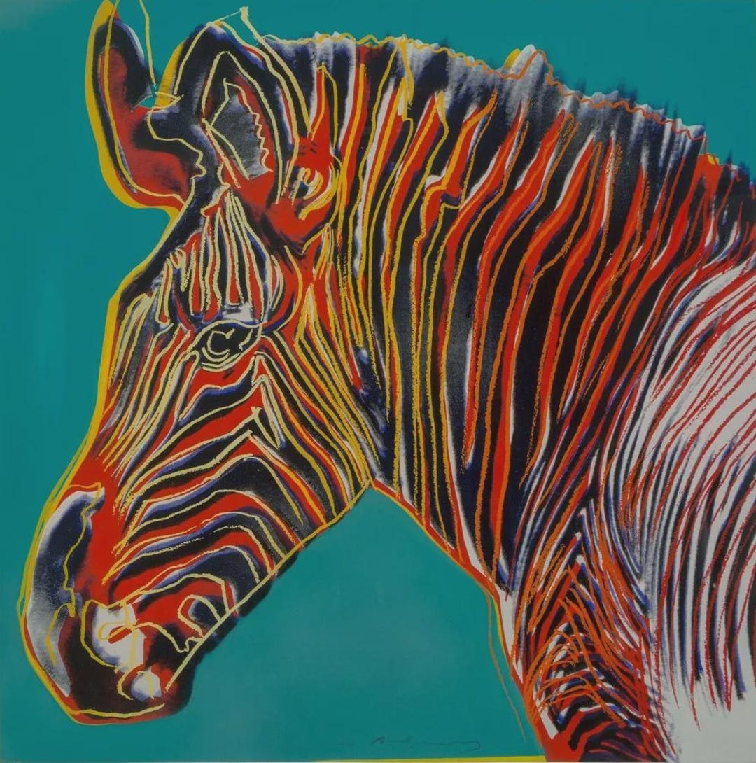 Andy Warhol Grevy's Zebra POP Poster - Etsy