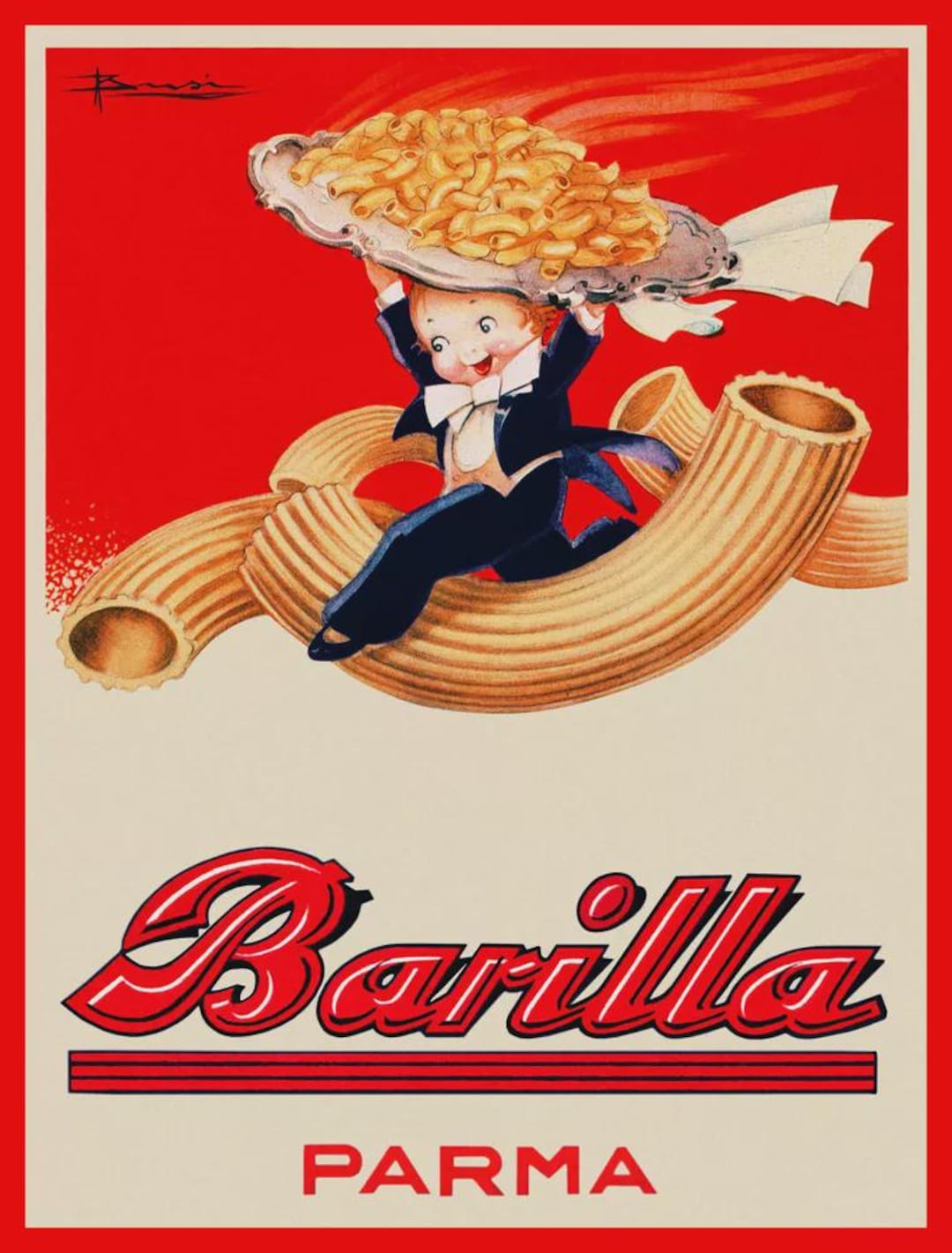 Barilla Parma Italian Pasta Poster Canvas Print - Etsy