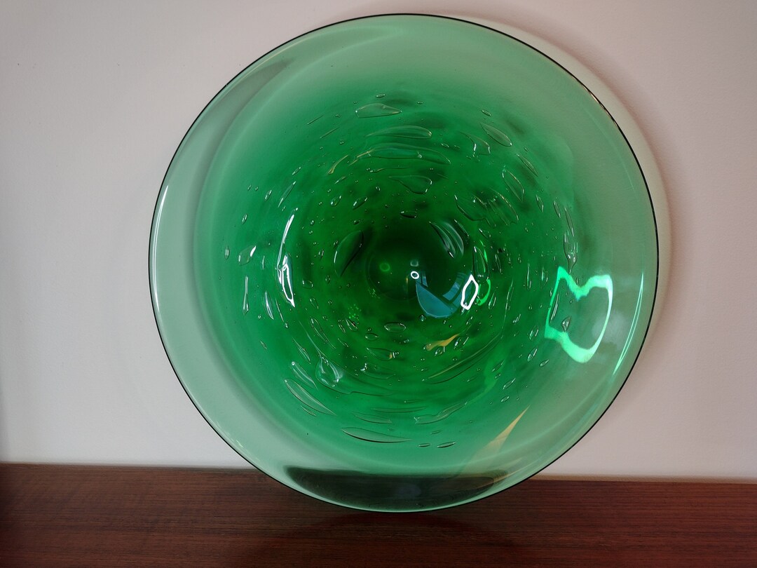 Vintage Midcentury Modern Handmade Glass Platter Centrepiece, Possibly ...