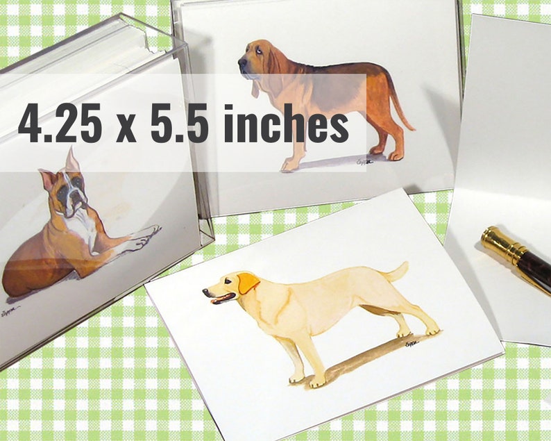 Black and White Cocker Spaniel Note Cards, Box of 8, Personalized Cards ...