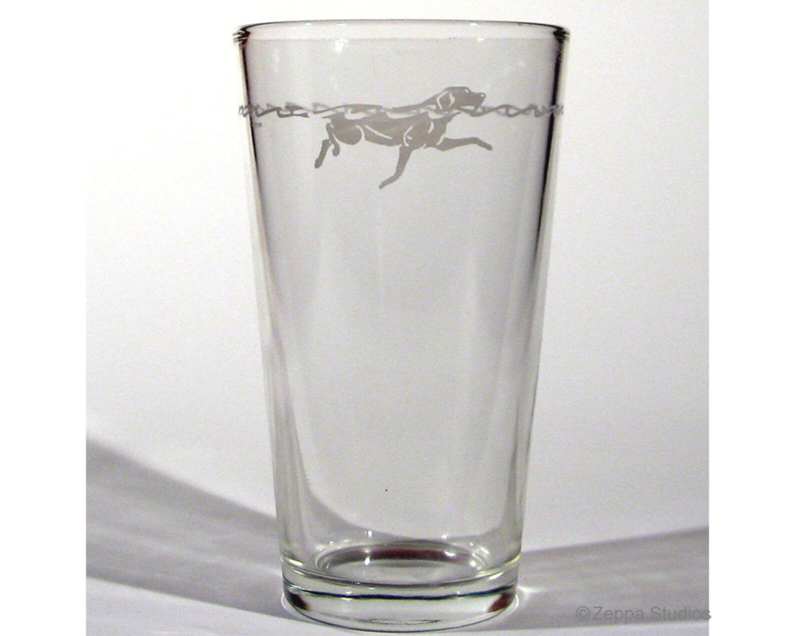 Swimming Dog Pint Glass, Pub Glass, Beer Glass, Great Dog Lover and ...