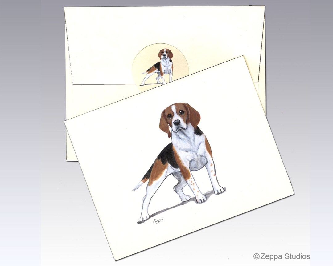 Beagle Note Cards, Box of 8, Personalized Cards - Etsy