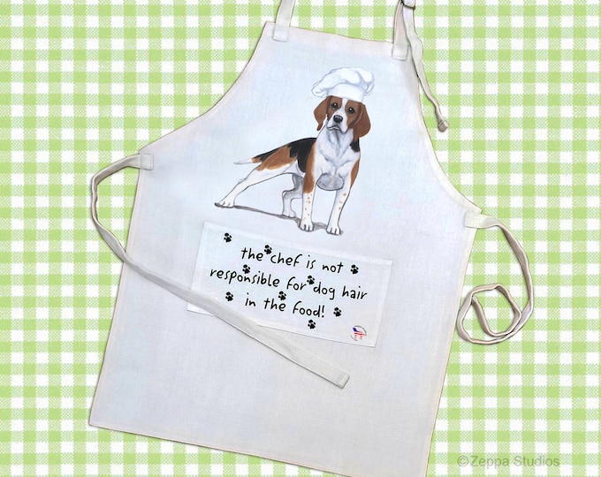 Beagle Apron: Organic Cotton Canvas, Screen Printed Design - Etsy