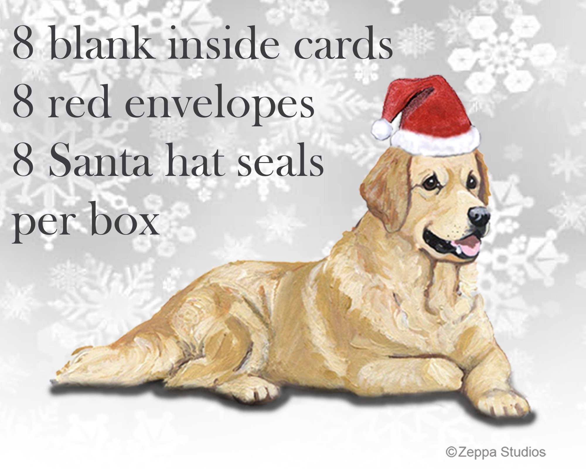 Golden Retriever Christmas Cards, Boxed Christmas Cards, Personalized ...