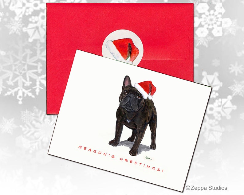 French Bulldog Christmas Cards, Boxed Christmas Cards, Personalized ...