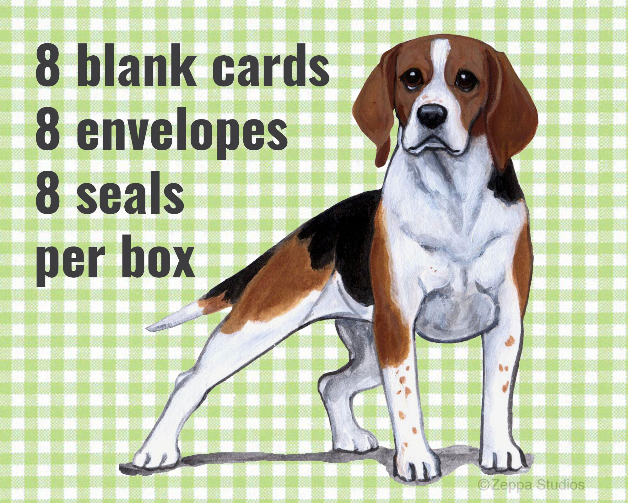Beagle Note Cards, Box of 8, Personalized Cards - Etsy