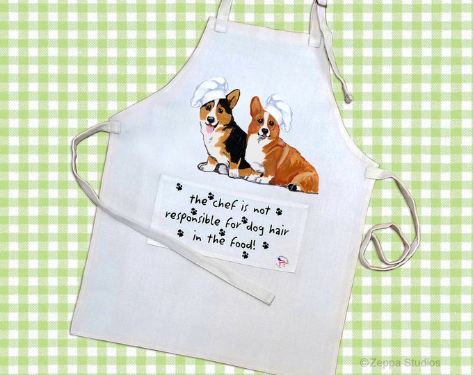 Corgi Dog Apron Dog Apron Corgi Accessory Corgi Dog Gift BBQ Apron Chef ...