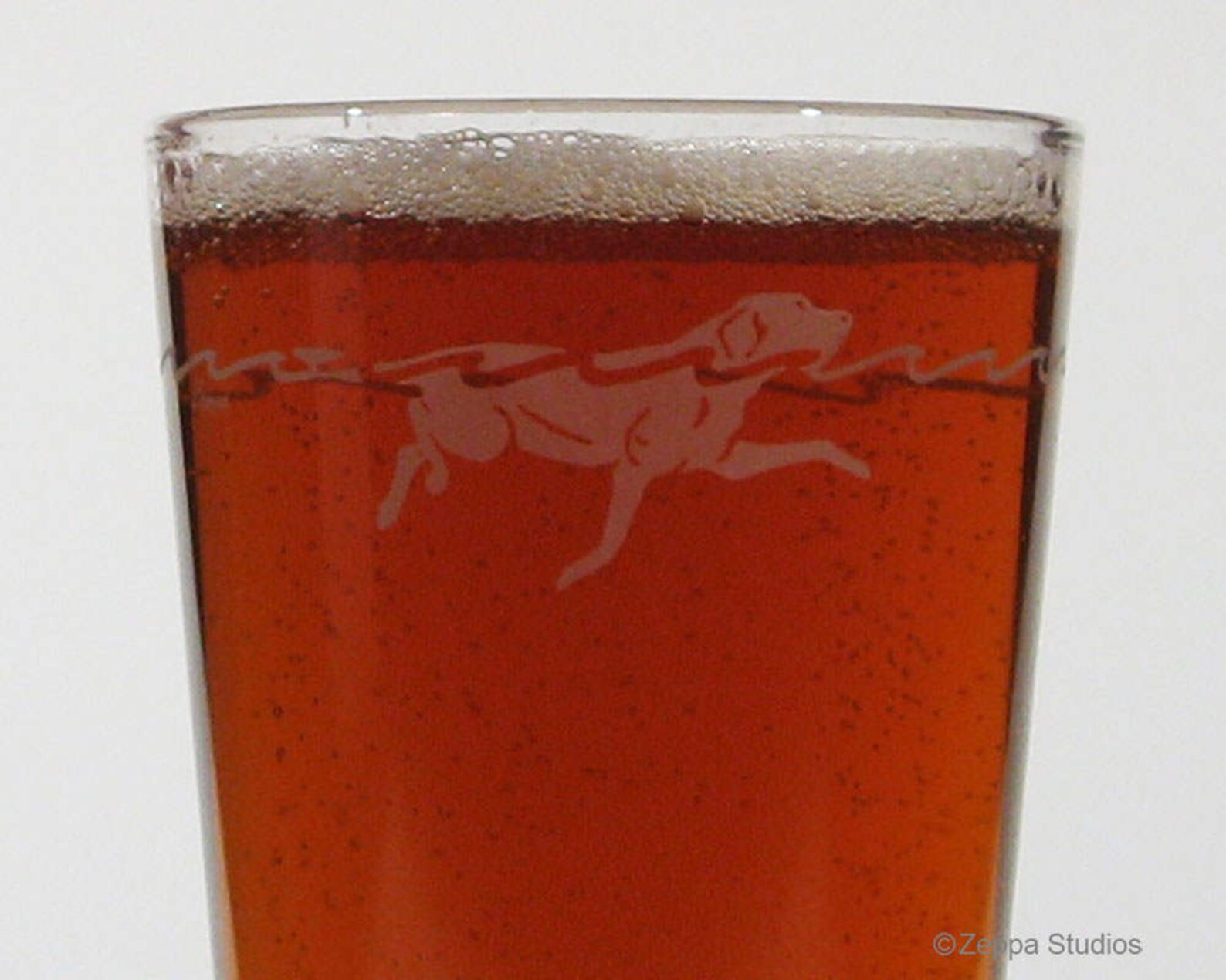 Swimming Dog Pint Glass, Pub Glass, Beer Glass, Great Dog Lover and ...