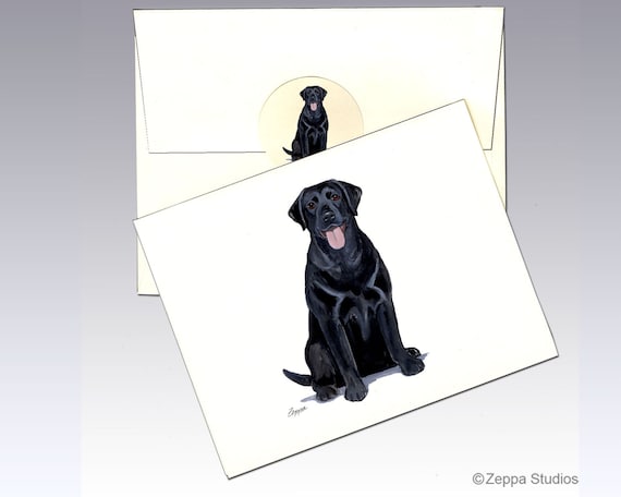 Black Labrador Note Cards Boxed Note Cards Personalized Note | Etsy