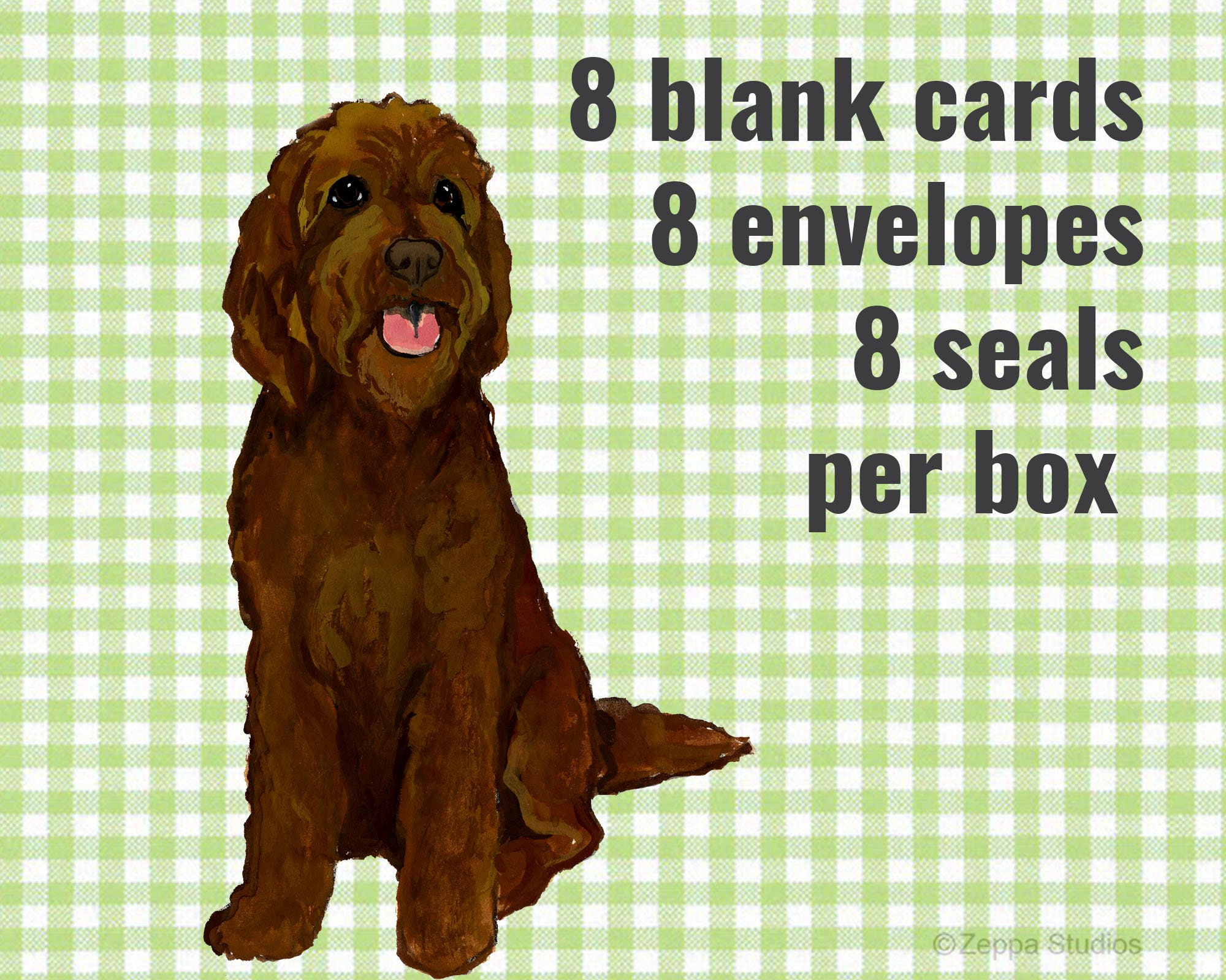 Brown Labradoodle Note Cards, Boxed Note Cards, Personalized Note Cards ...