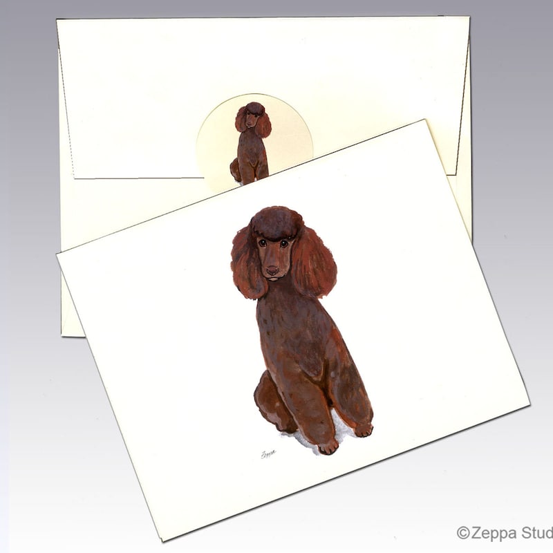 Standard Poodle Notecard - Etsy