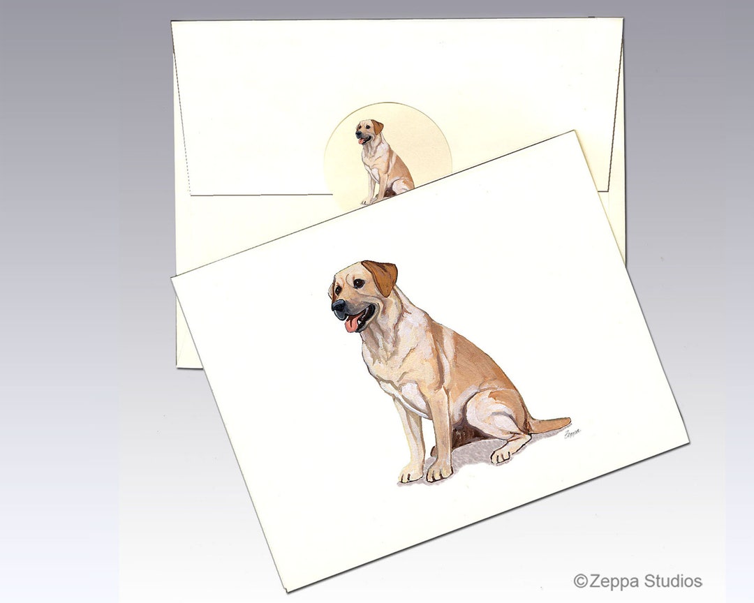 Yellow Labrador Note Cards, Boxed Note Cards, Personalized Note Cards ...