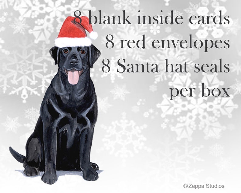 Black Labrador Christmas Cards, Boxed Christmas Cards, Personalized ...