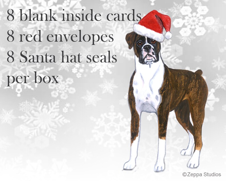 Boxer Christmas Cards, Box of 8, Personalize Your Cards - Etsy