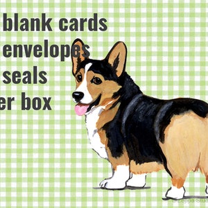 Welsh Corgi Note Cards, Boxed Note Cards, Personalized Note Cards - Etsy