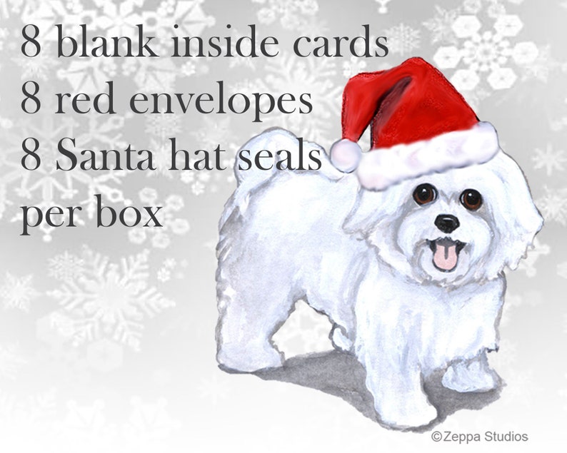 Maltese Christmas Cards, Boxed Christmas Cards, Personalized Christmas ...