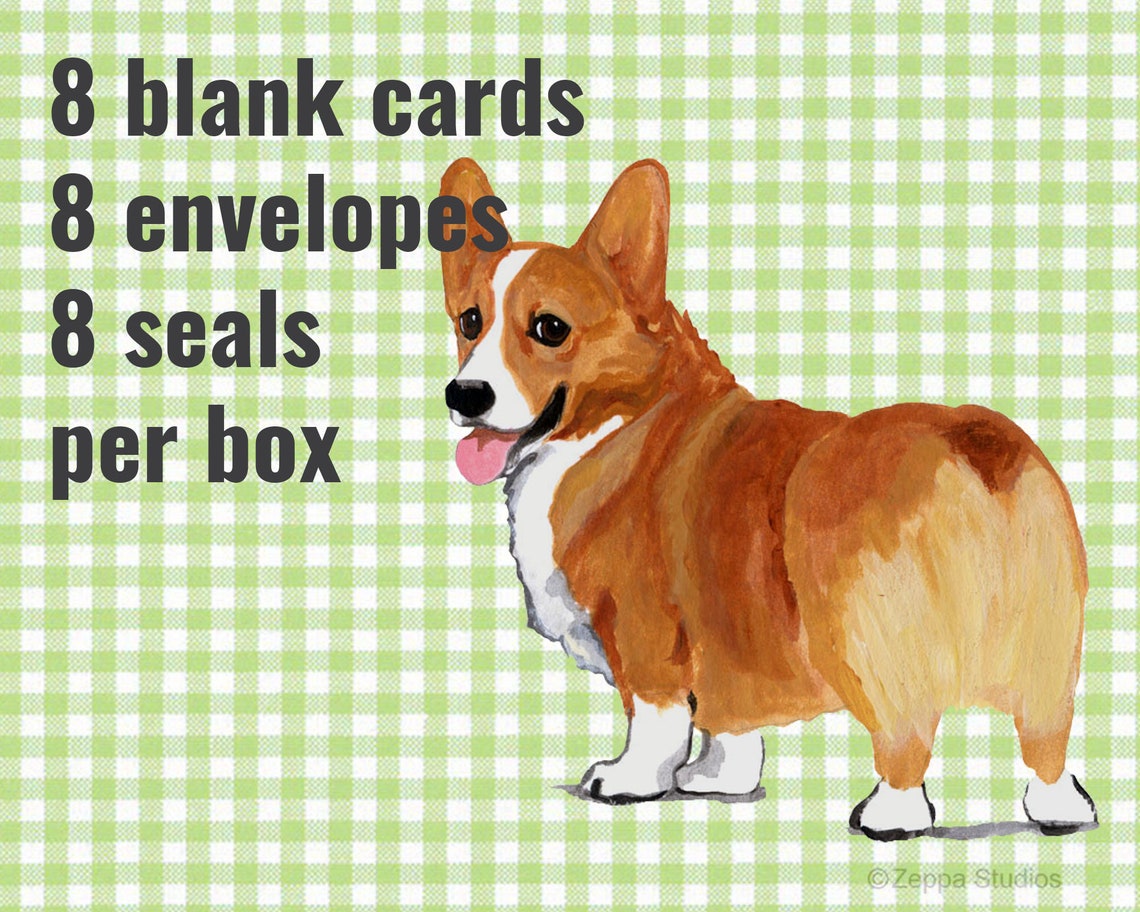 Welsh Corgi Note Cards Boxed Note Cards Personalized Note - Etsy