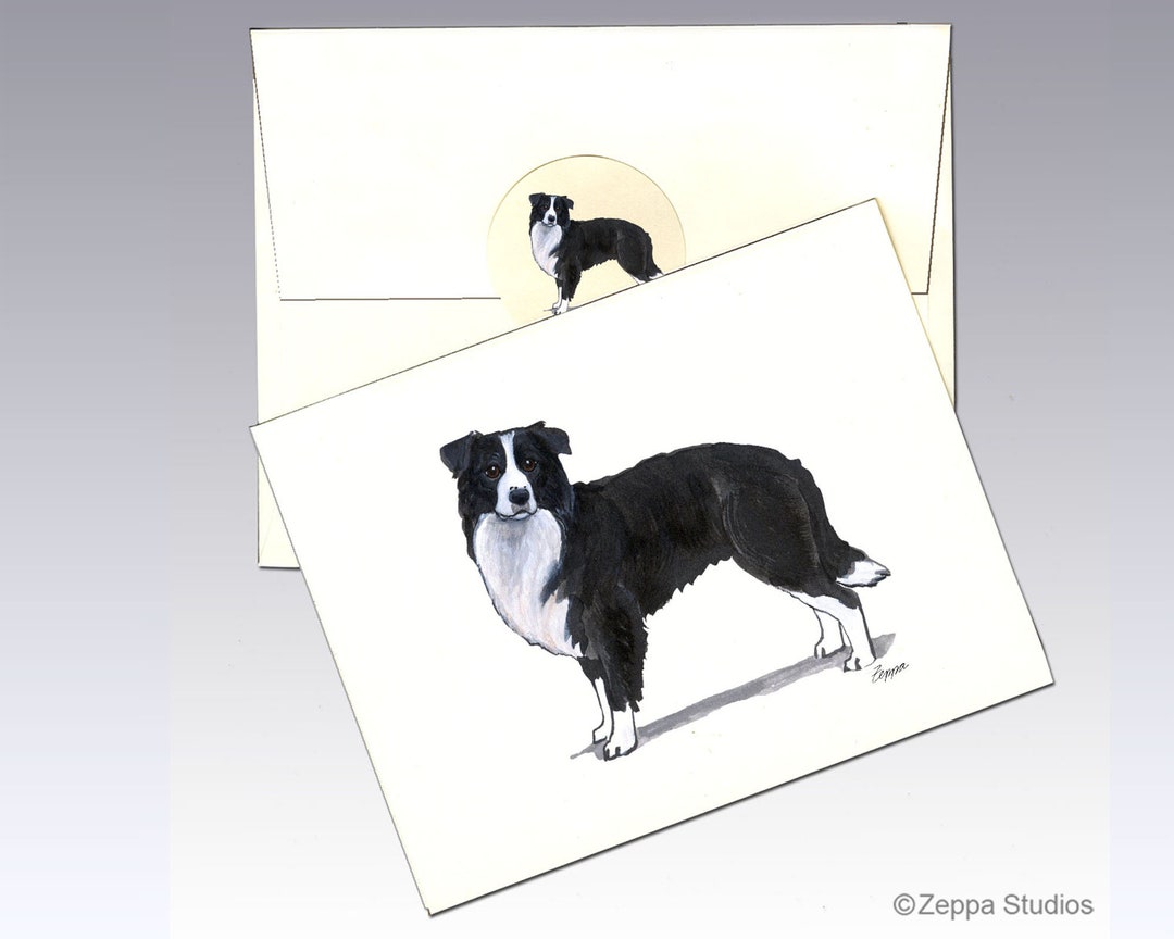 Border Collie Note Cards, Boxed Note Cards, Personalized Note Cards - Etsy