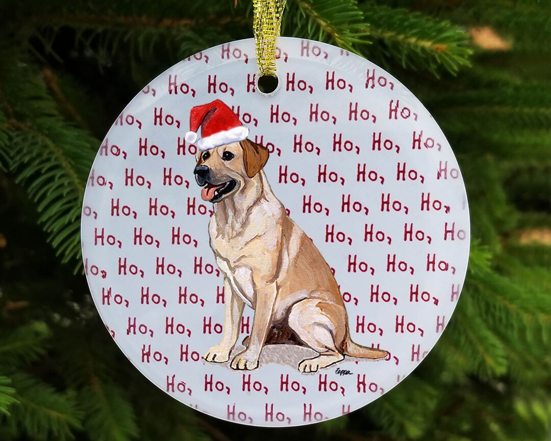 Yellow Lab Christmas Ornament: Hand Decorated Glass Dog Lover Gift - Etsy