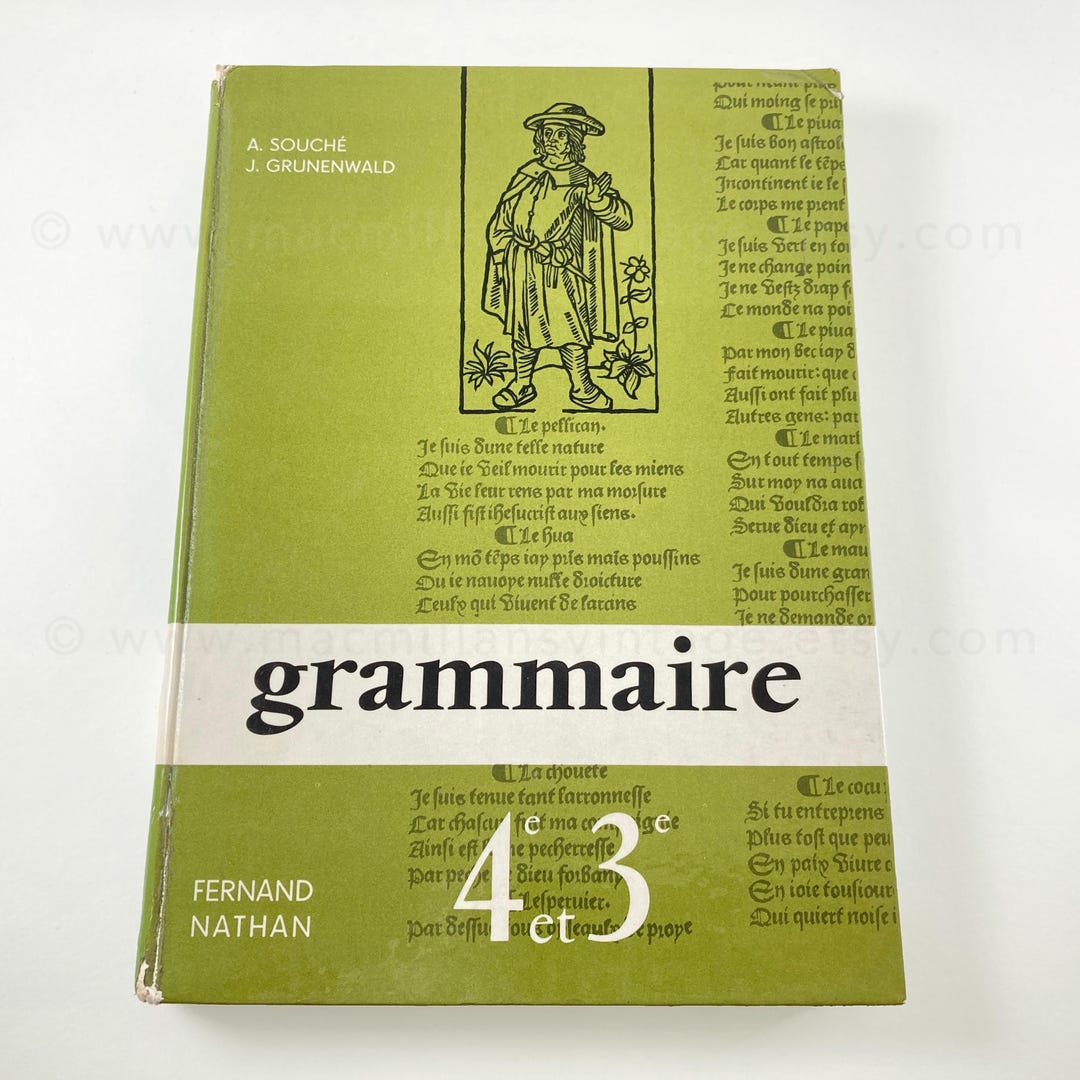 Vintage 1964 French Grammar Textbook: Grammaire Francaise, Lecons Et ...