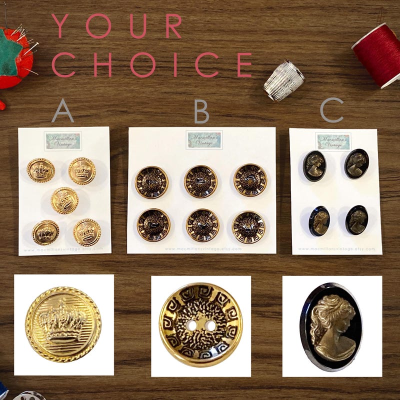 Cameo Buttons - Etsy