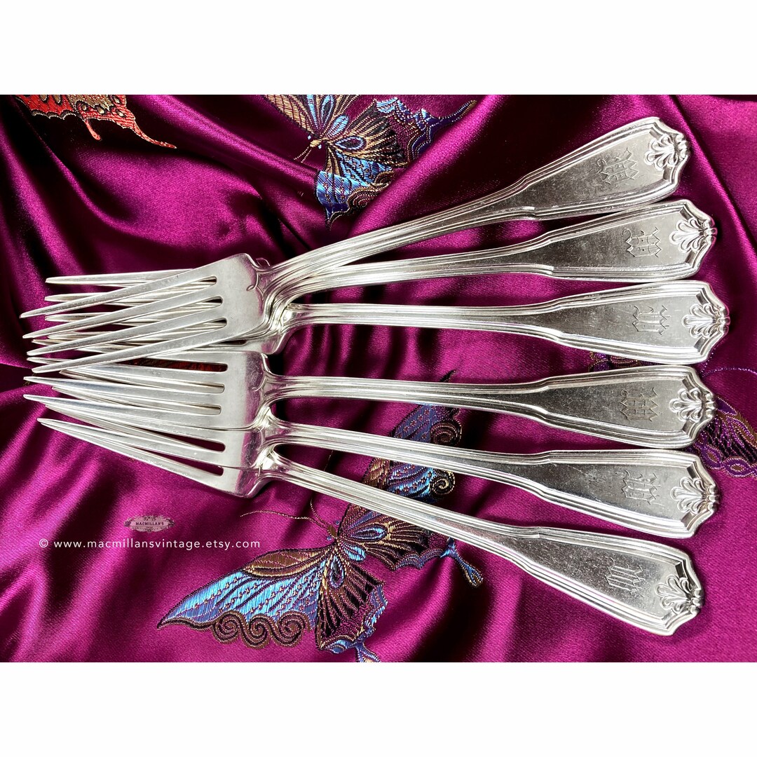 Vintage Place Setting Forks, Six Piece Set of Commonwealth Pattern ...