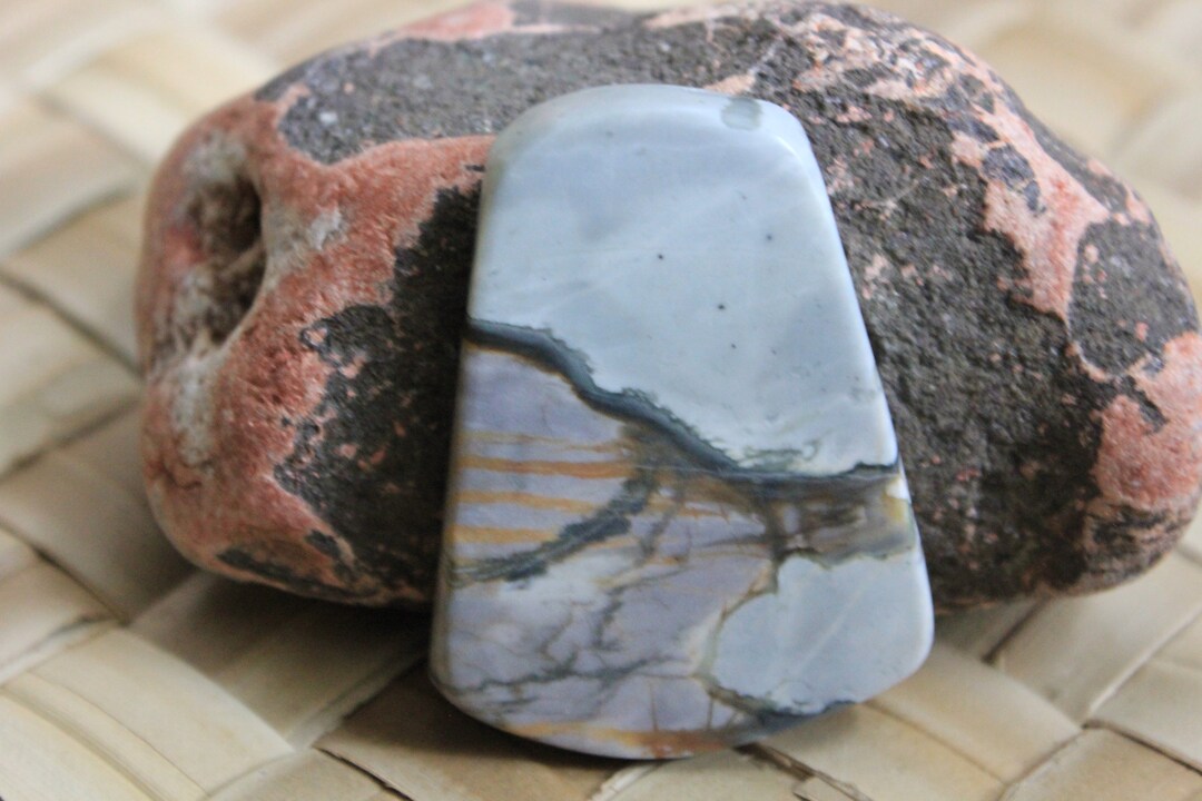 Utah Picasso Marble Natural Large Chunky Cabochon 2 3/8" X 1 3/4" Wire ...