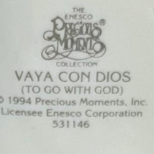 Precious Moments Figurine Vaya Con Dios (go With God) 1994 #531146 - Etsy