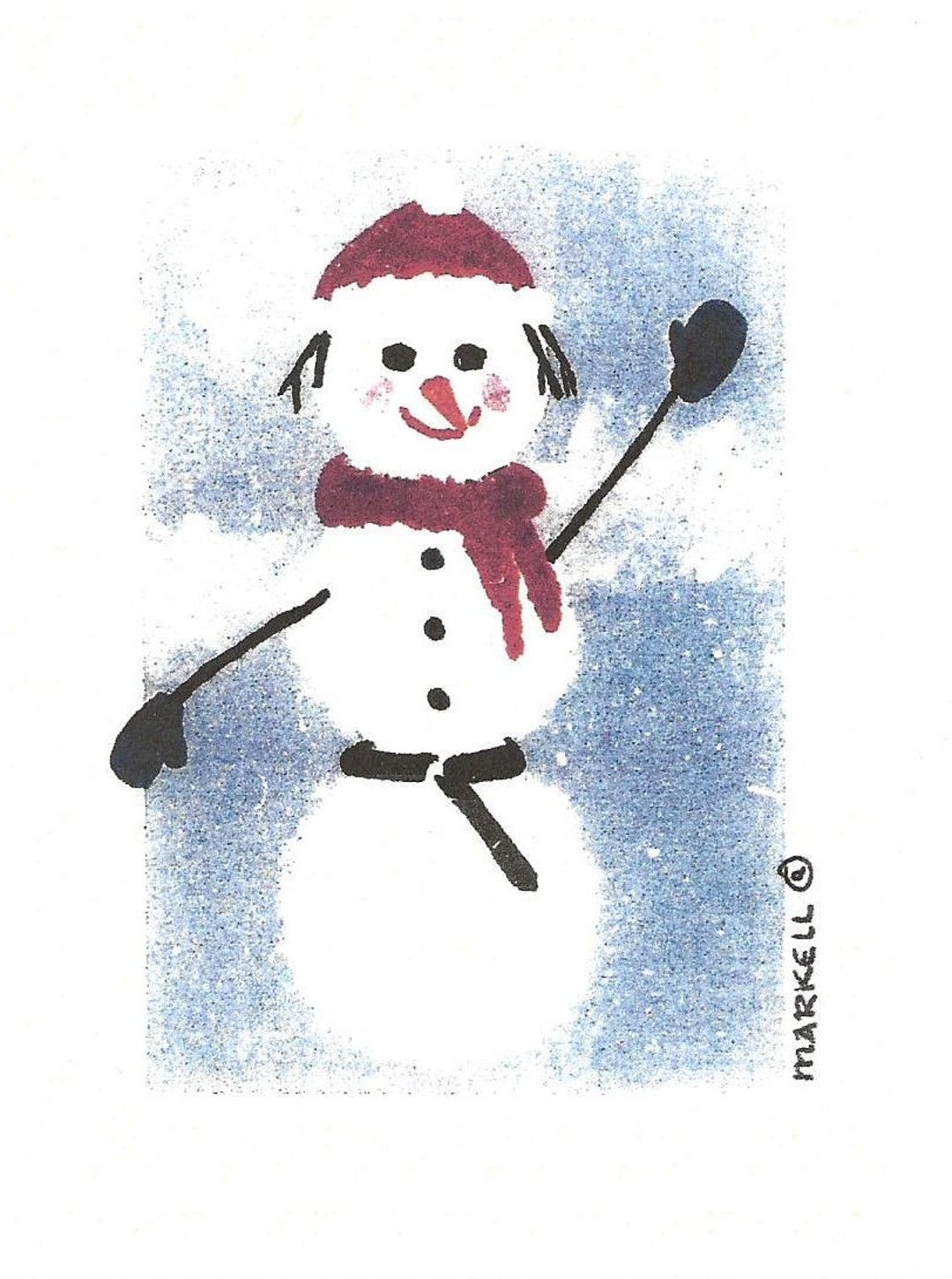 Snowman Note Cards, 6 or 10 per Box, Watercolor Prints, Winter Notes ...