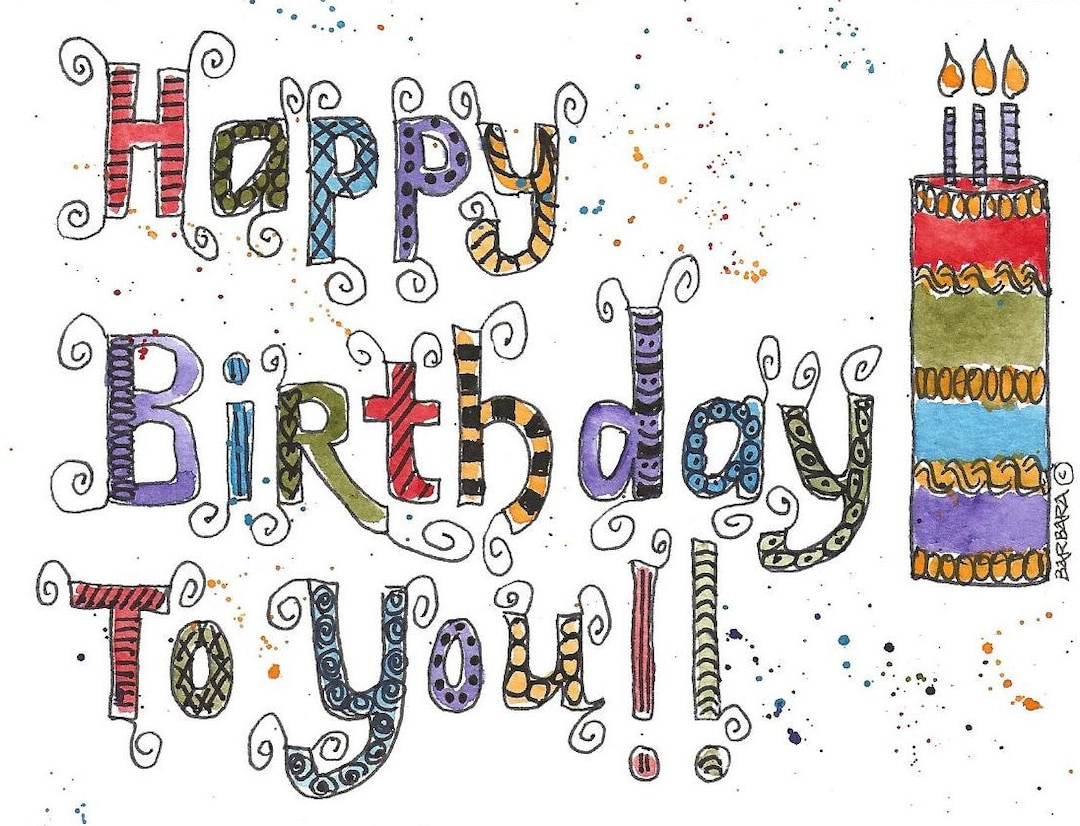 Note Cards, Birthday Card, Happy Birthday, Handmade Note Cards - No ...