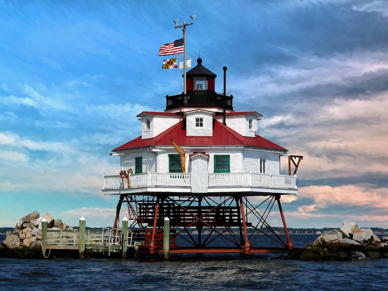 Chesapeake Bay / Thomas Point / Lighthouse / Fine Art Print / Wall Art ...