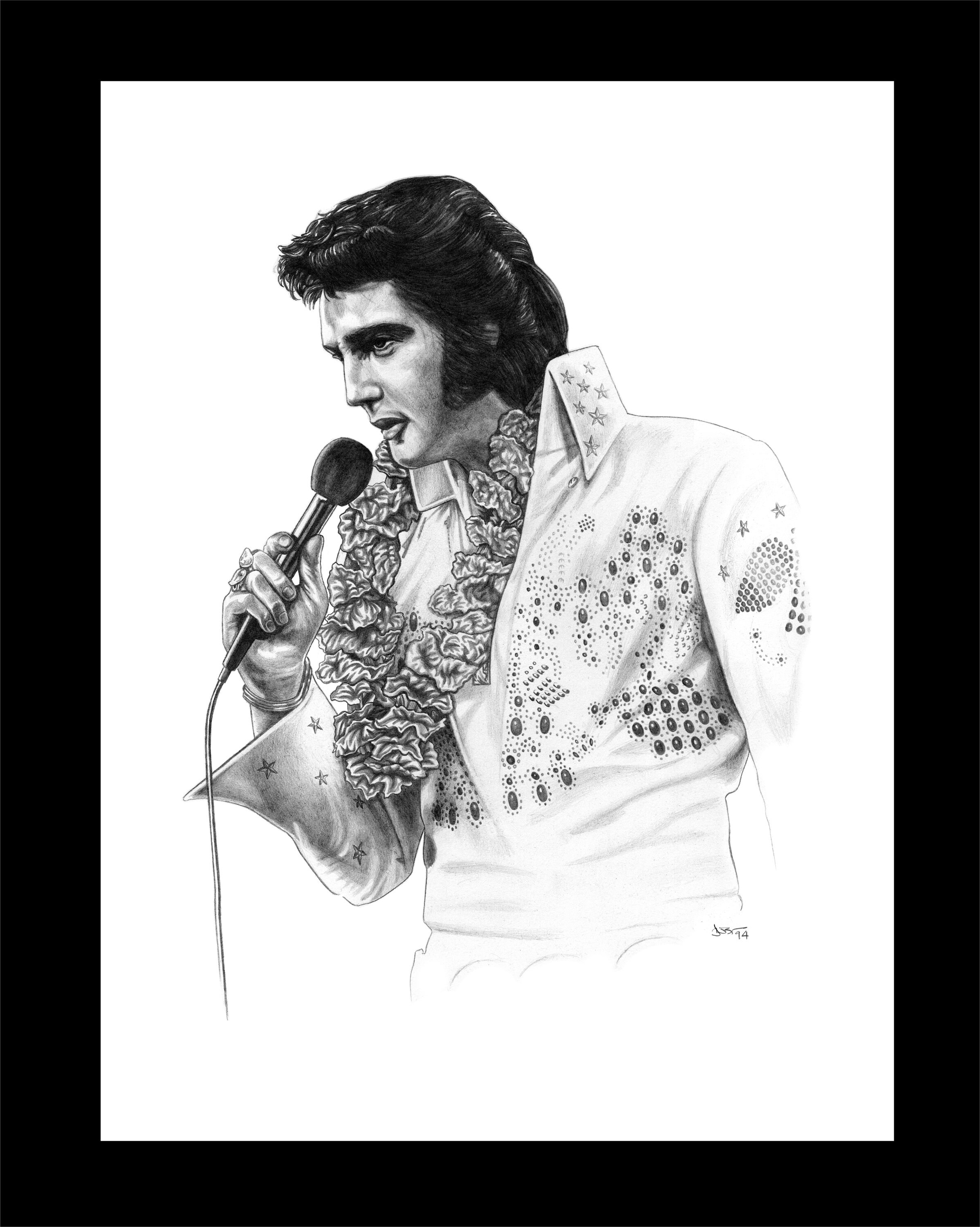 Elvis Hand-drawn Wall Art Print - Etsy