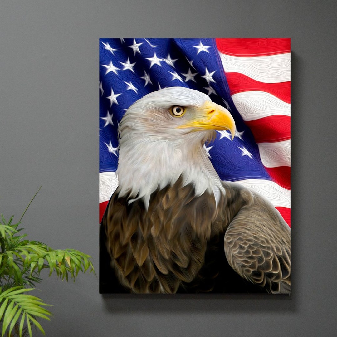 Liberty the American Bald Eagle -- Canvas Wall Art / Patriot / United ...